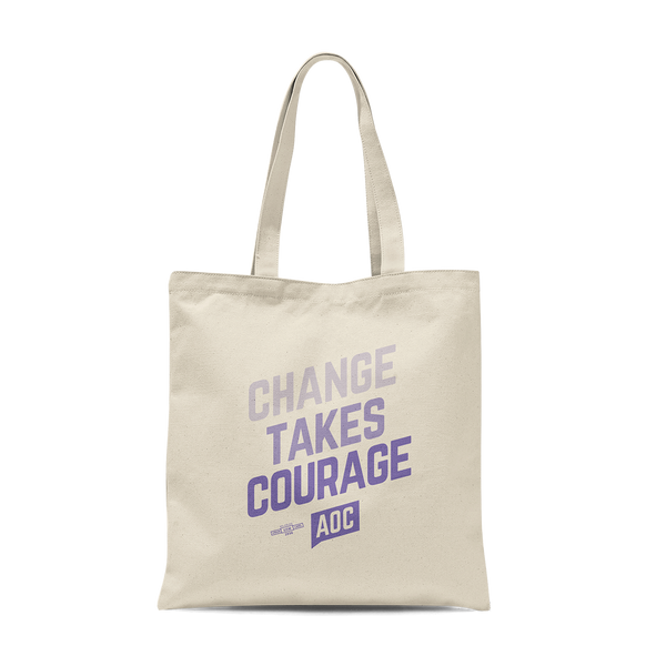 "Change Takes Courage" Tote Bag – Official AOC Shop