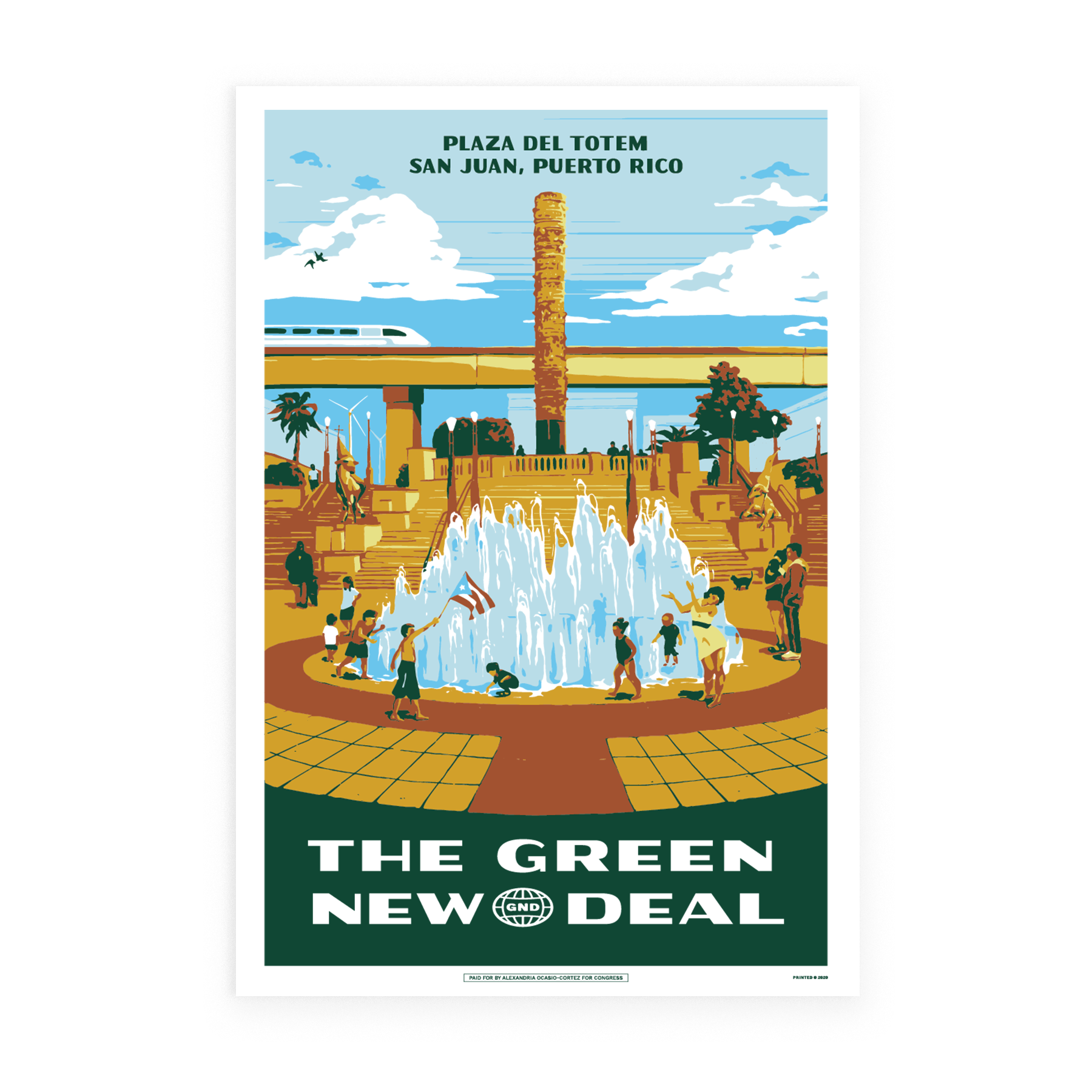 Paquete de póster verde New Deal – Official AOC Shop