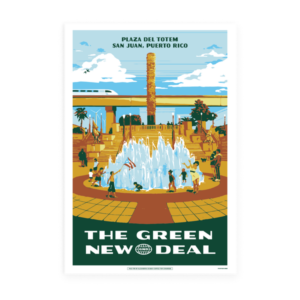 Paquete de póster verde New Deal – Official AOC Shop